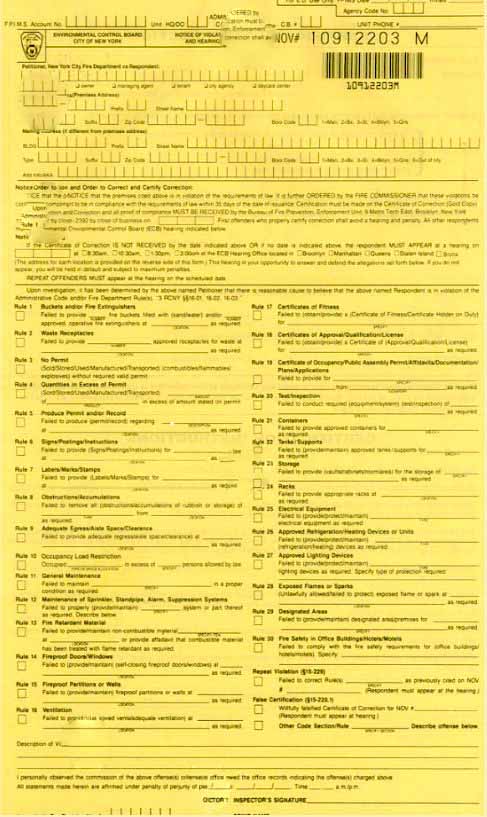 FDNY Violations (Fire Department) | Violation Removal Inc. - NYC ...